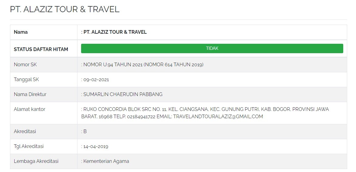 PT Alaziz Tour Travel